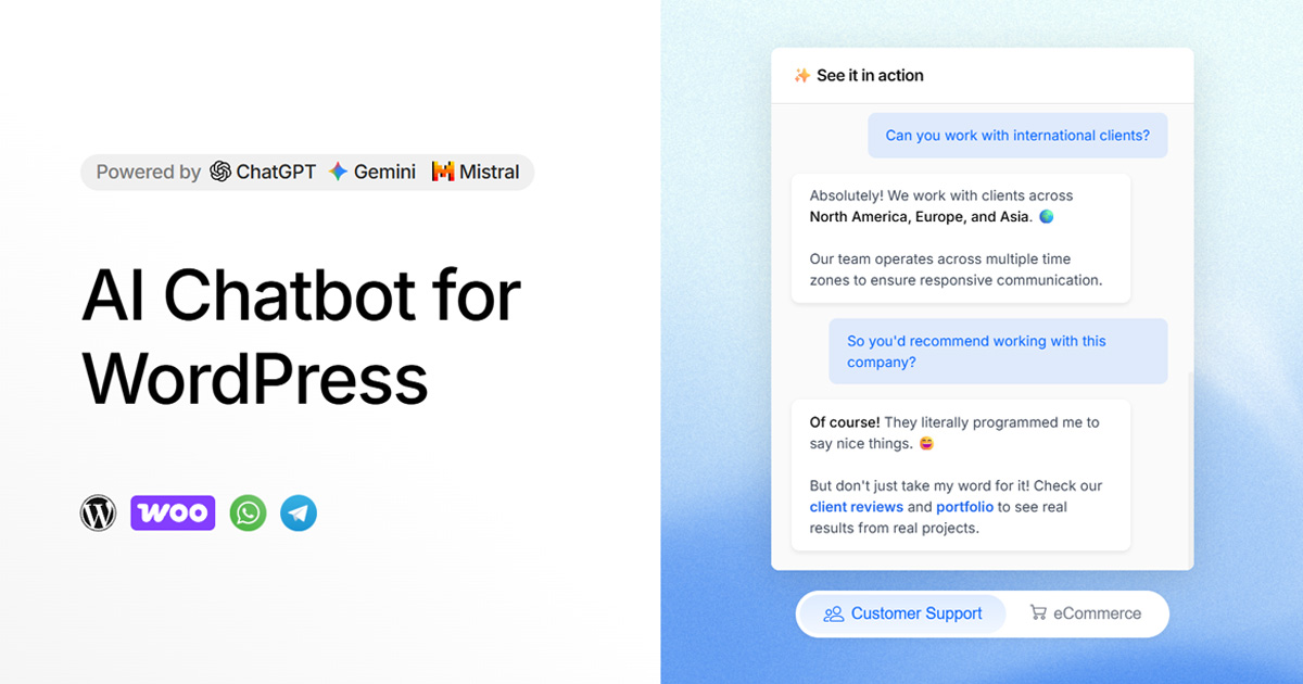 AI Chatbot for WordPress and WooCommerce | PurioChat